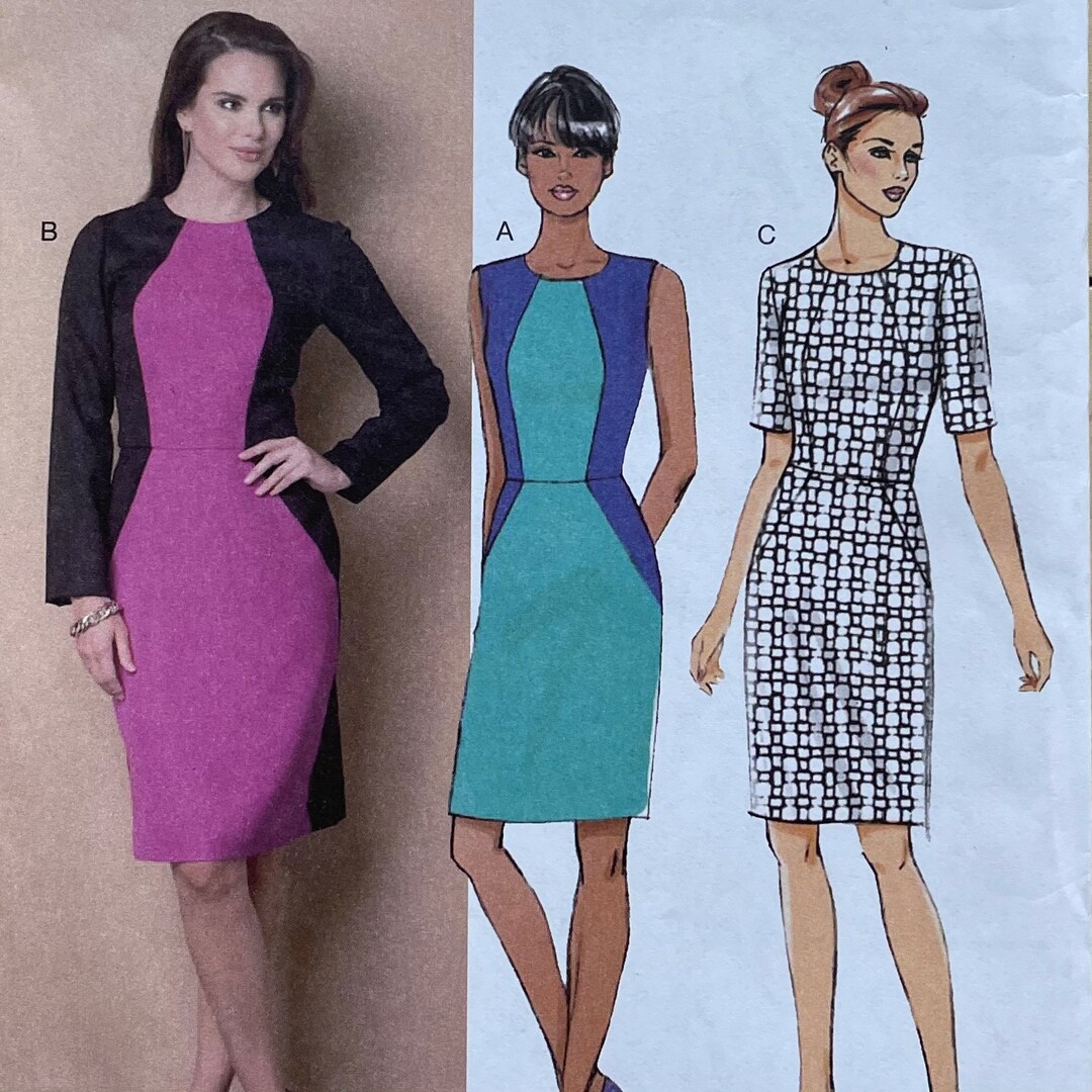 Close Fitting Dress Pattern, Butterick 6088, UNCUT - Etsy