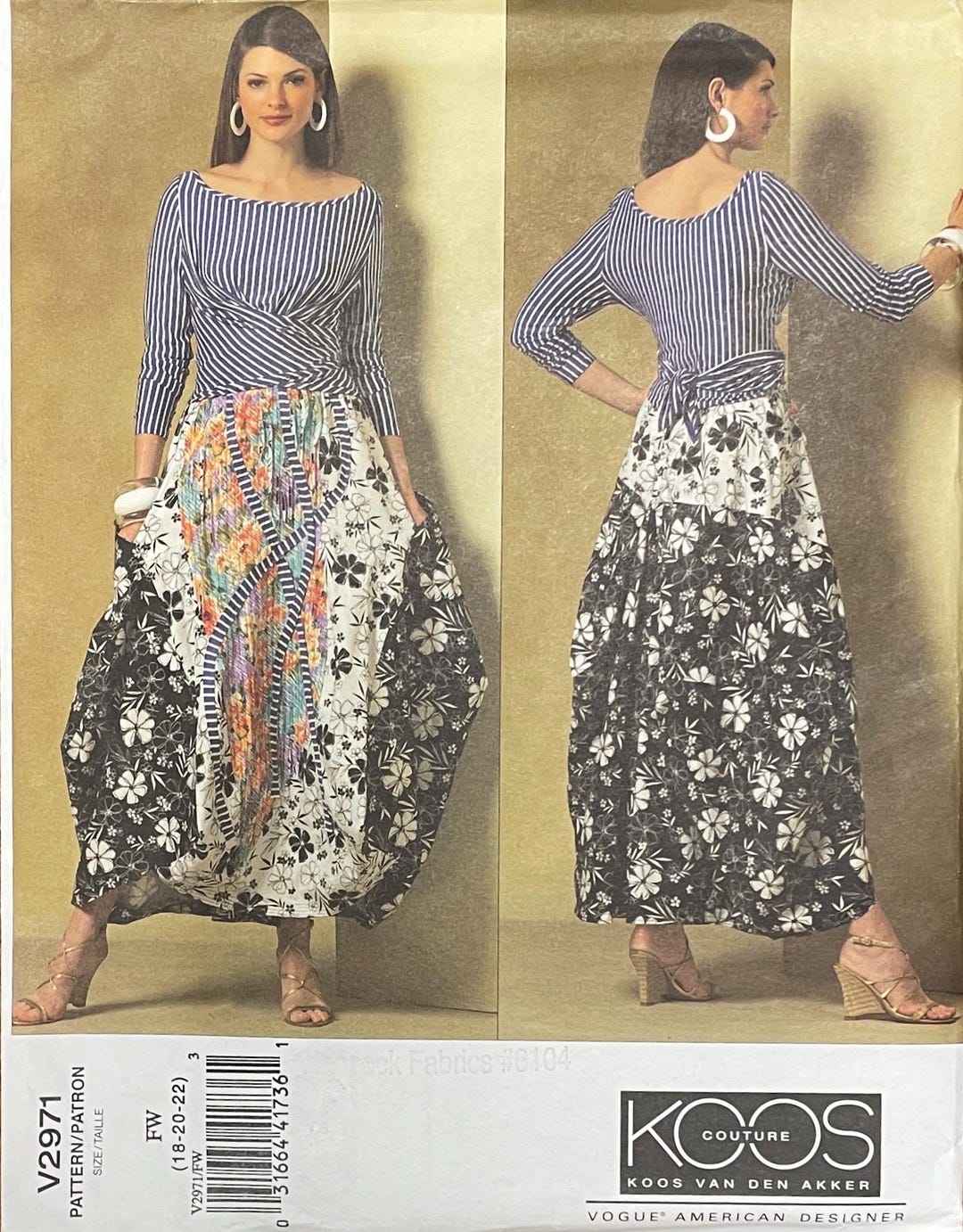 Koos Couture Vogue Skirt and Top Pattern, Vogue 2971, UNCUT - Etsy
