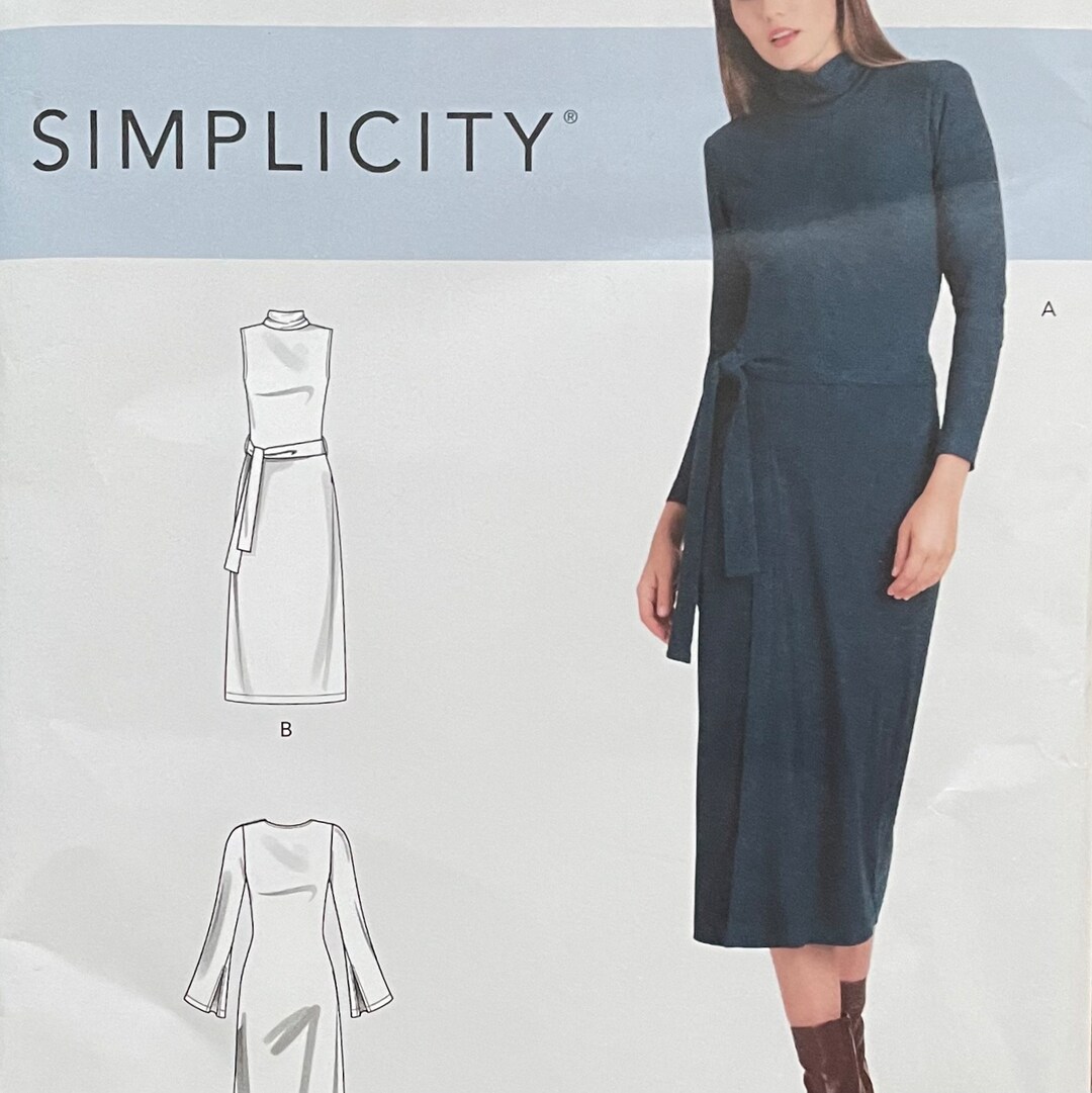 Knit Dress Pattern, Simplicity 9175, UNCUT - Etsy