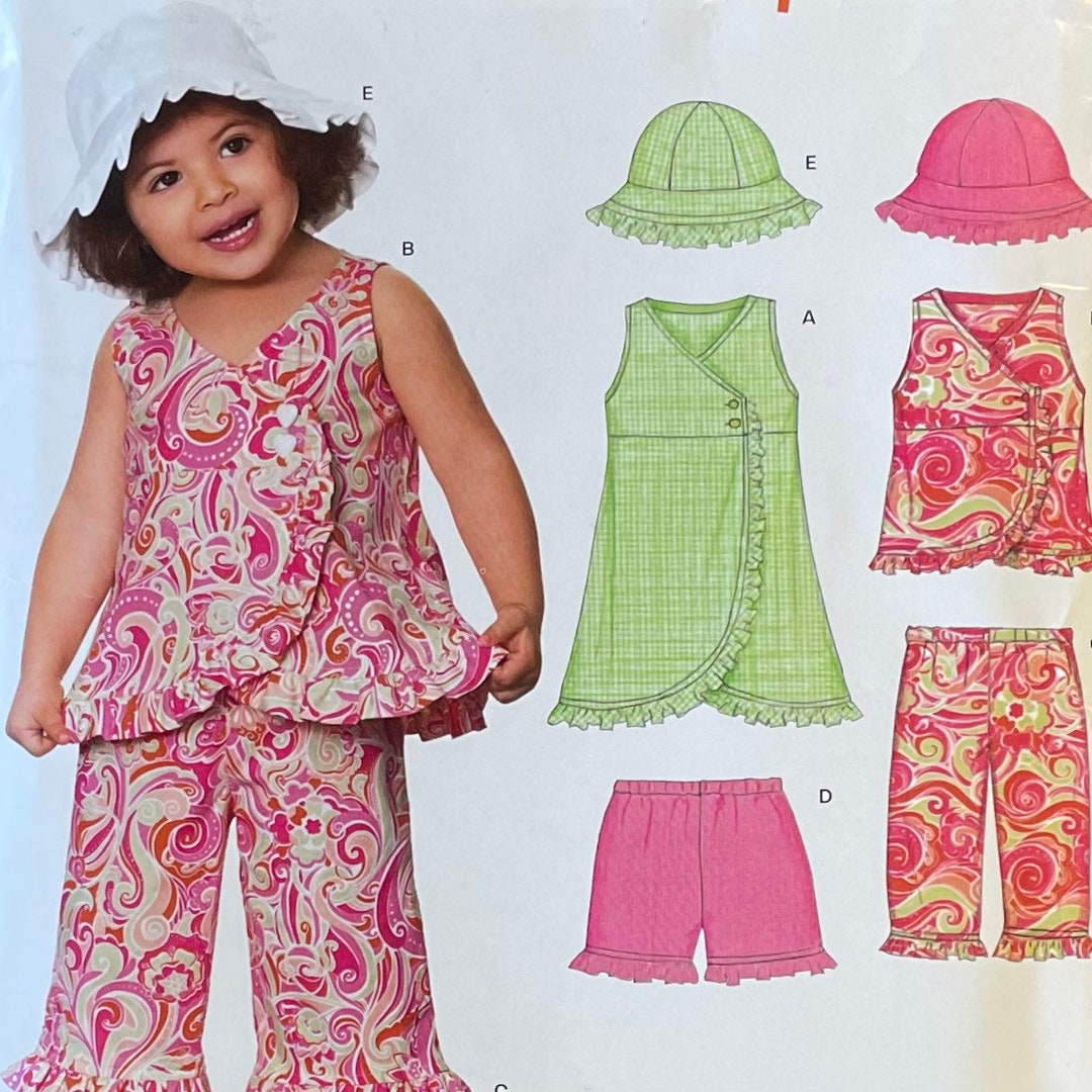 New Look 6689: Girls Dress, Top, Pants Pattern (size 1/2-4) UNCUT - Etsy