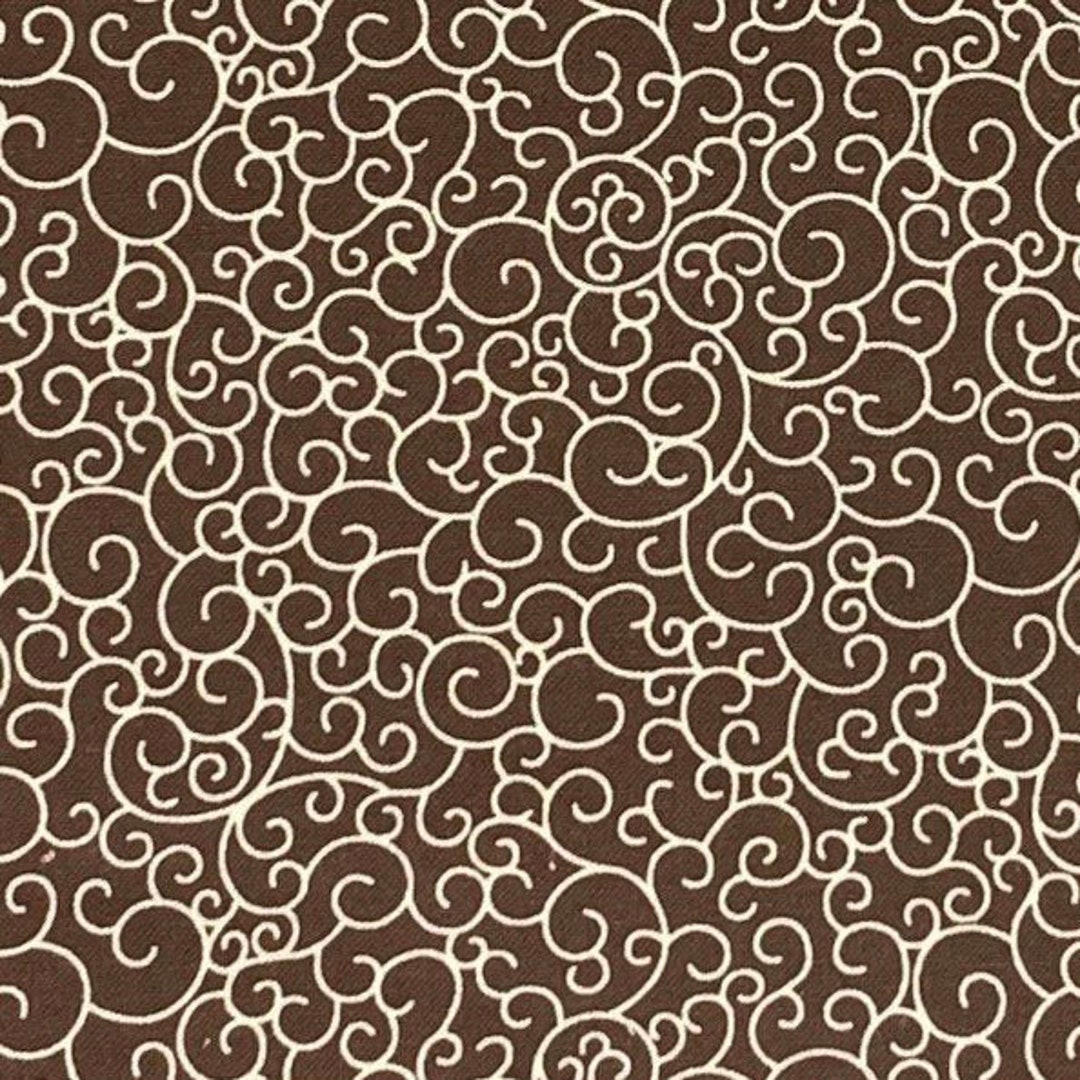 100% Cotton Brown Calico Fabric, Swirl, 1800s Reprint - Etsy