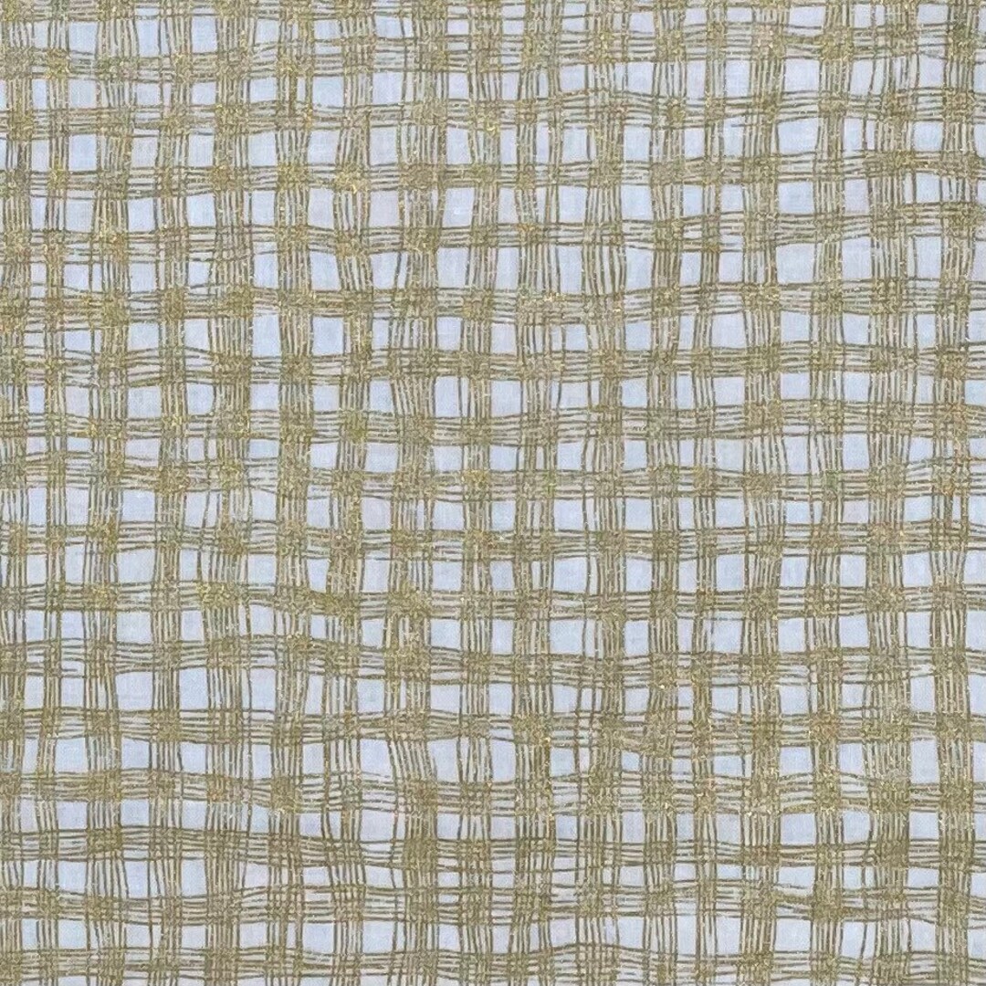 Vintage Gold and White Plaid Cotton Fabric - Etsy