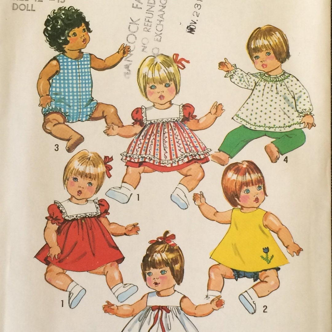 Vintage Doll Clothes Pattern, UNCUT, Simplicity 5947, for Vinyl Body ...