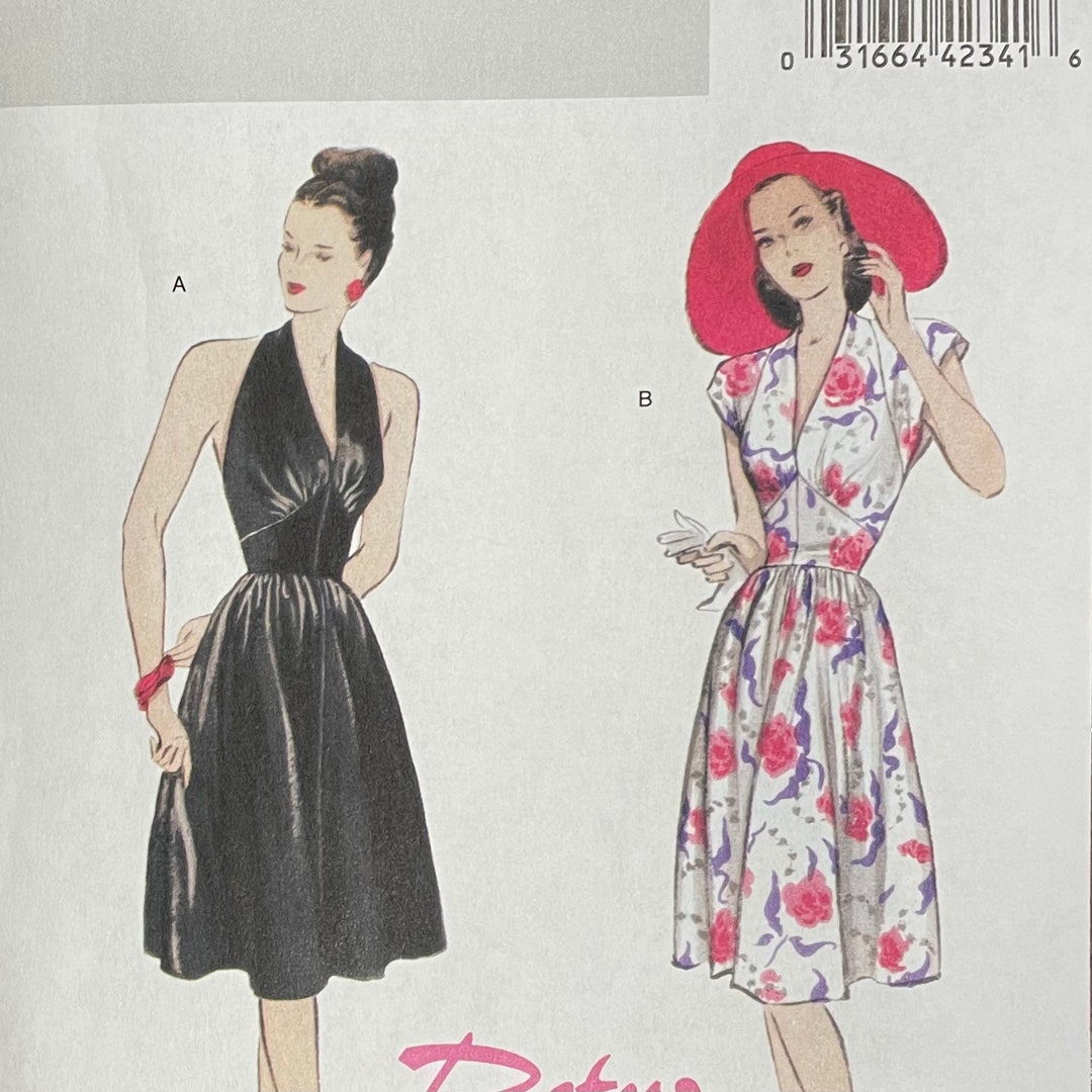 Retro 1940s Dress Pattern, Butterick 5209, UNCUT - Etsy