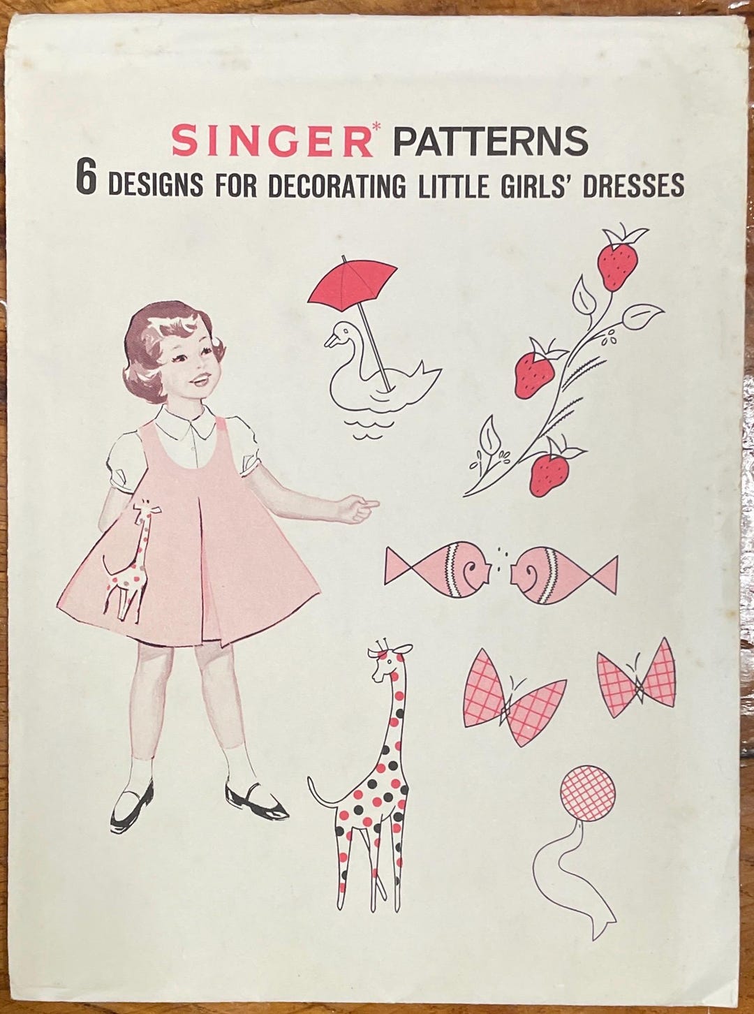 Vintage Singer Patterns 6 Designs for Decorating Little Girls Dresses ...