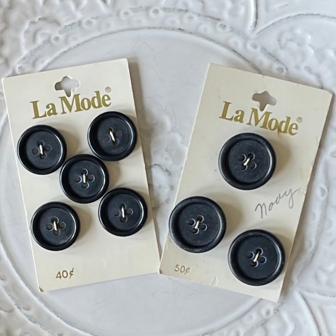 Vintage Navy Buttons on Original Card, La Mode - Etsy