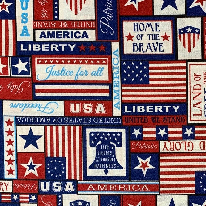 Patriotic Fabric - Etsy