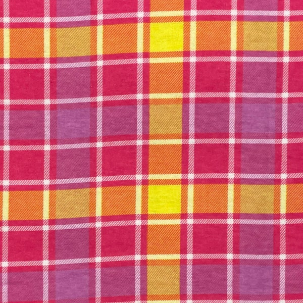 Pink Plaid Fabric - Etsy