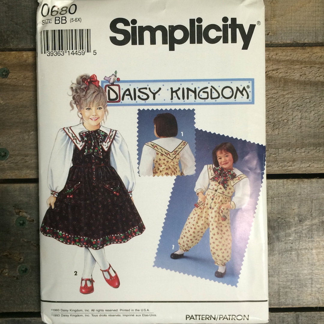 Daisy Kingdom Girls Jumper and Jumpsuit Pattern, Simplicity 0680, UNCUT ...