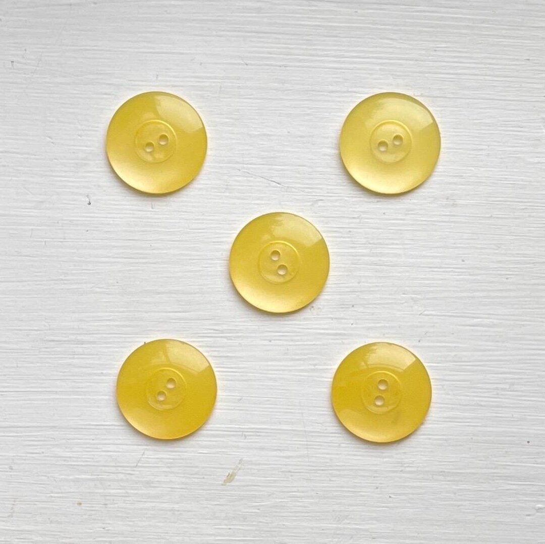 Vintage Bright Yellow Loose Buttons - Etsy