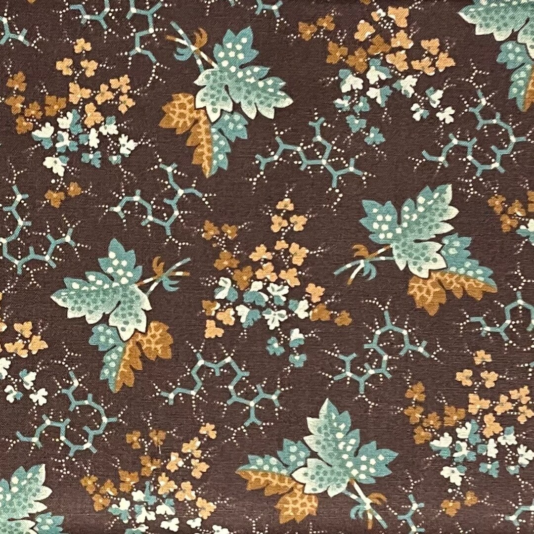 Brown Calico Fabric, Floral, Andover Fabrics, Di Ford Hall, Anne ...