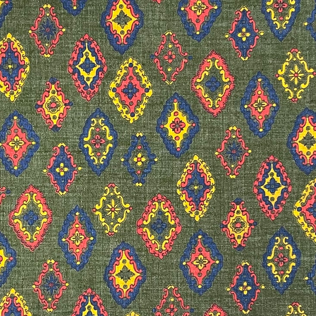 Vintage Green Textured Cotton Fabric - Etsy