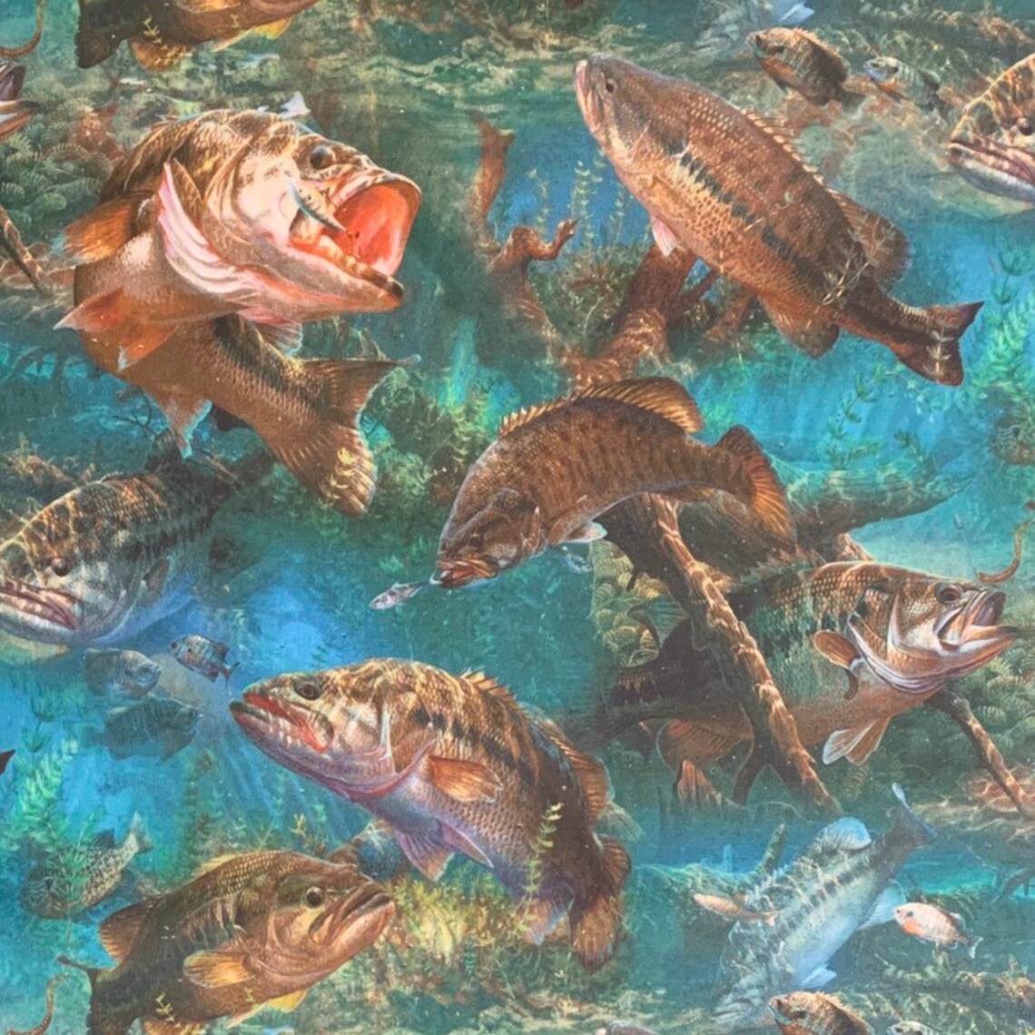 100% Cotton Fish Fabric Digital Print - Etsy