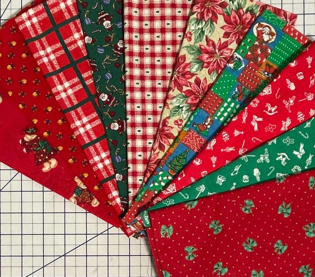 Vintage Cotton Christmas Fat Quarter Lot - Etsy