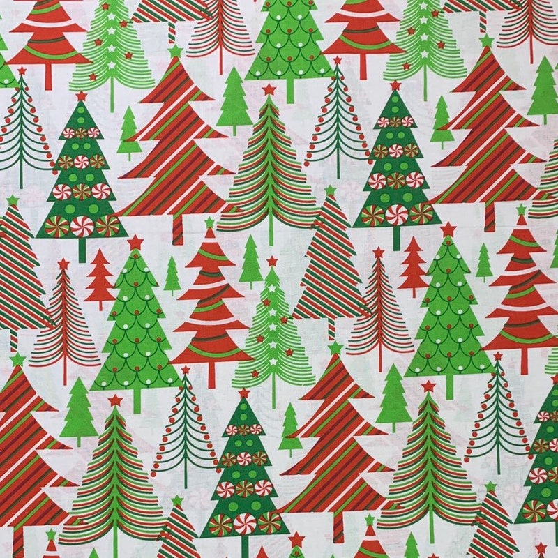 Red Christmas Fabric - Etsy