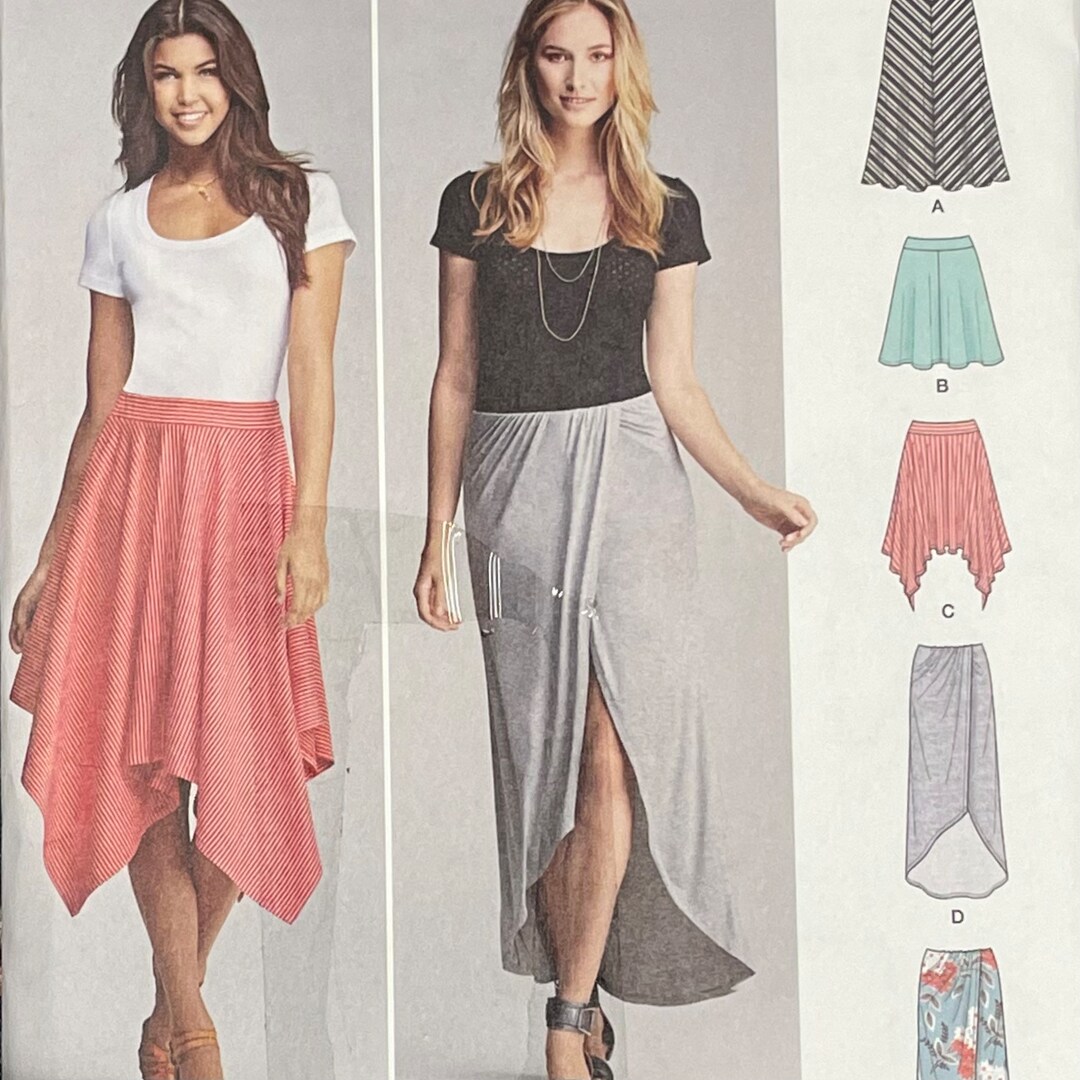 Easy Pull on Knit Skirt Pattern, Simplicity 1201, UNCUT - Etsy