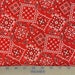 Red Paisley Bandana Cotton Fabric, Country Western, Cowboy - Etsy