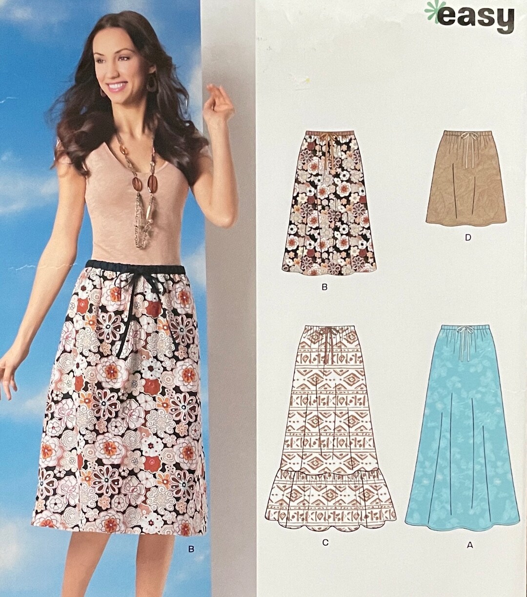 Easy Pull on Skirt Pattern, New Look 6054, UNCUT - Etsy