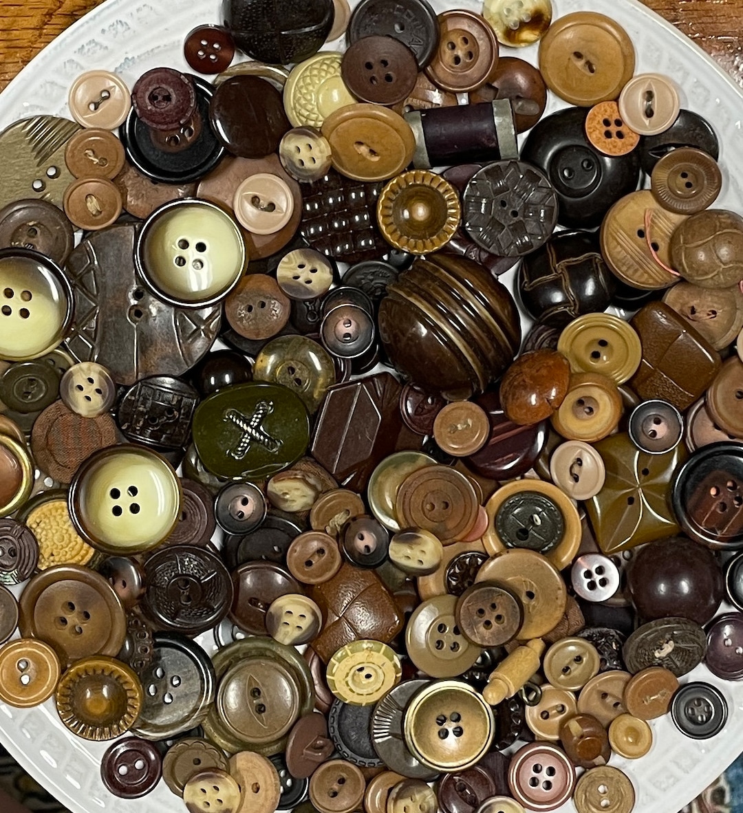 200 Vintage Brown Buttons Lot - Etsy