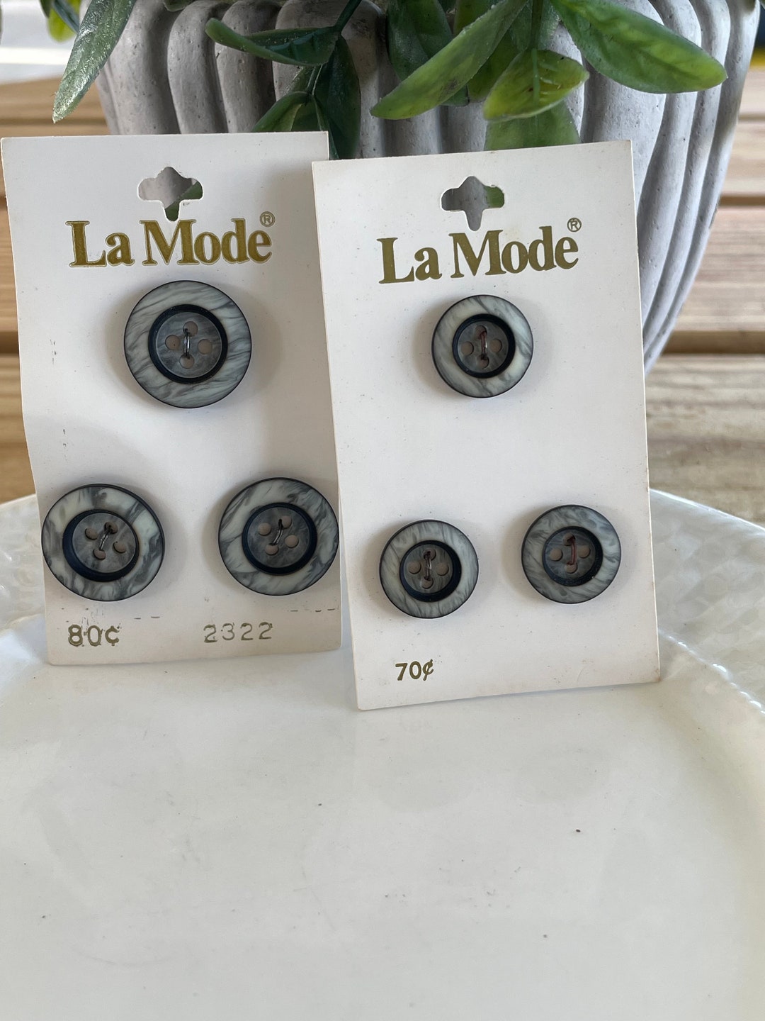 Vintage Gray Buttons, La Mode Buttons - Etsy