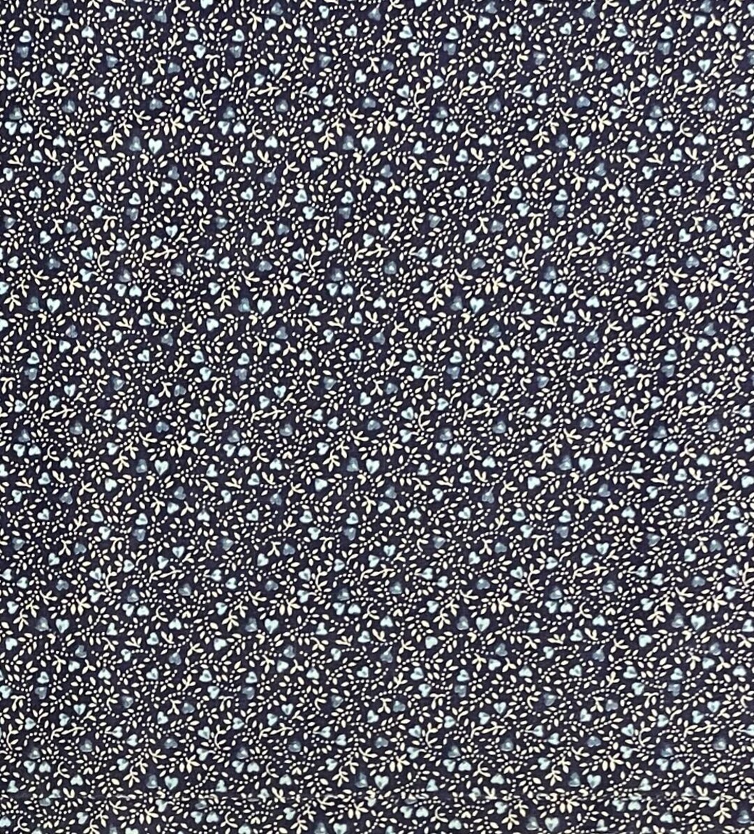 Vintage Blue Calico Cotton Fabric, Floral - Etsy