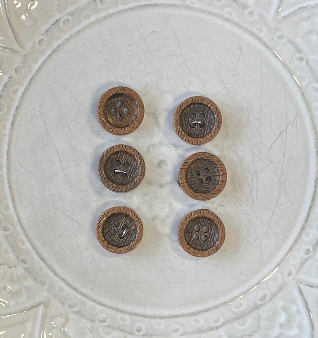 Vintage Two Toned Brown Loose Buttons - Etsy