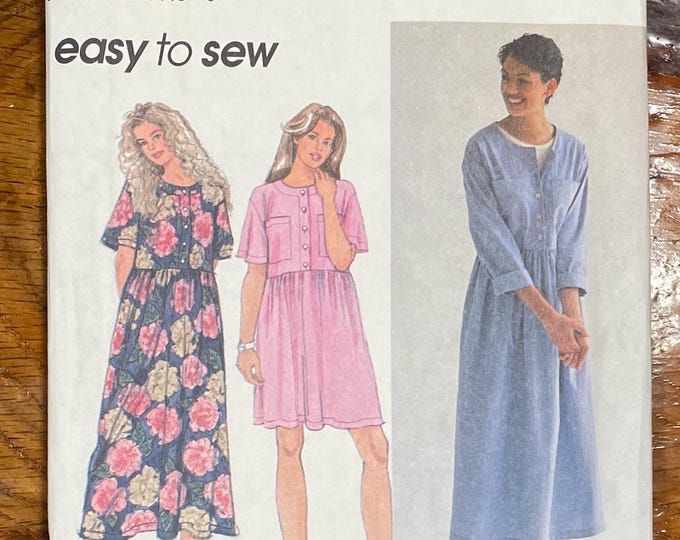 Easy Vintage Loose Fitting Dress Pattern, Simplicity 9340, UNCUT - Etsy