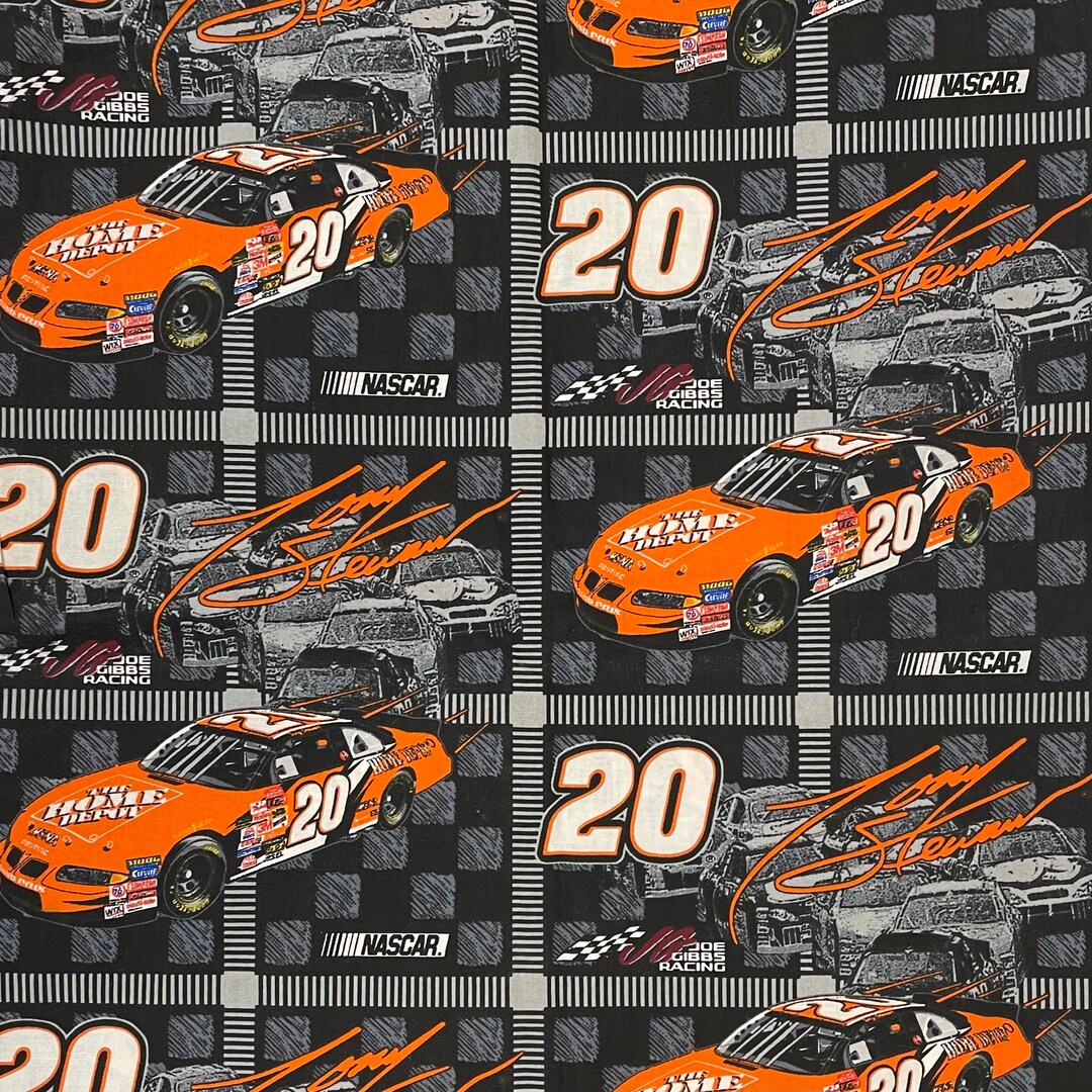 Nascar Cotton Fabric, Race Track, Car, Tony Steward, NASCAR - Etsy