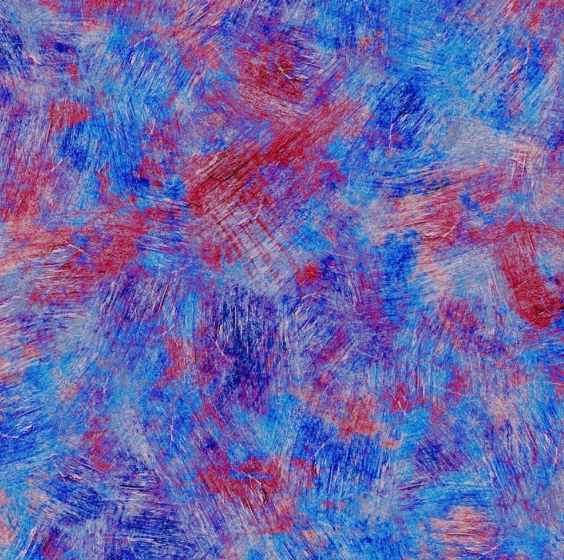 Blue and Red Brushed Look Cotton Fabric, Patriotic, Environmental ...