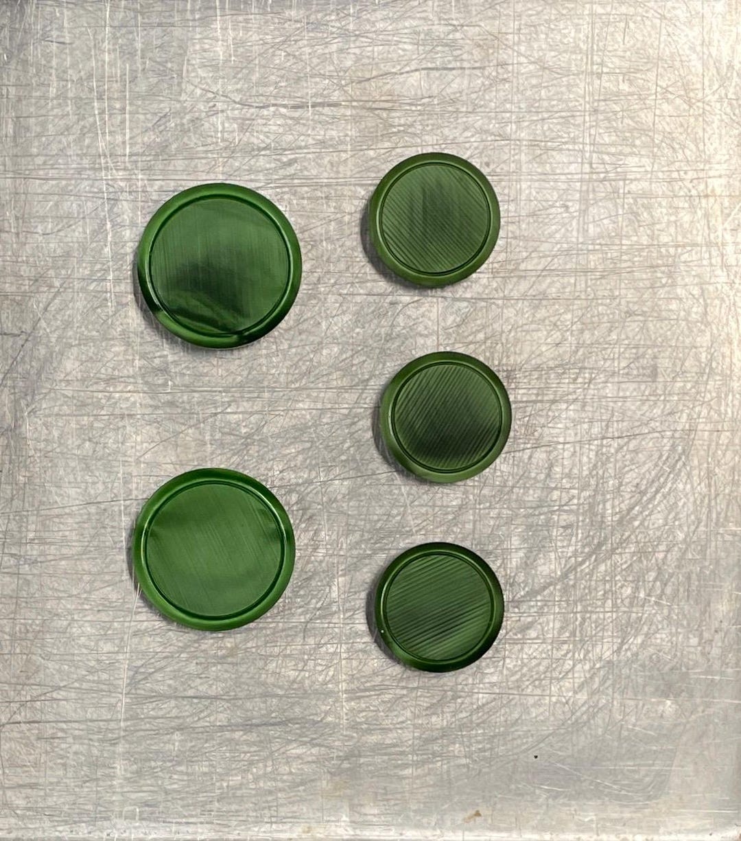 Vintage Large Green Buttons - Etsy