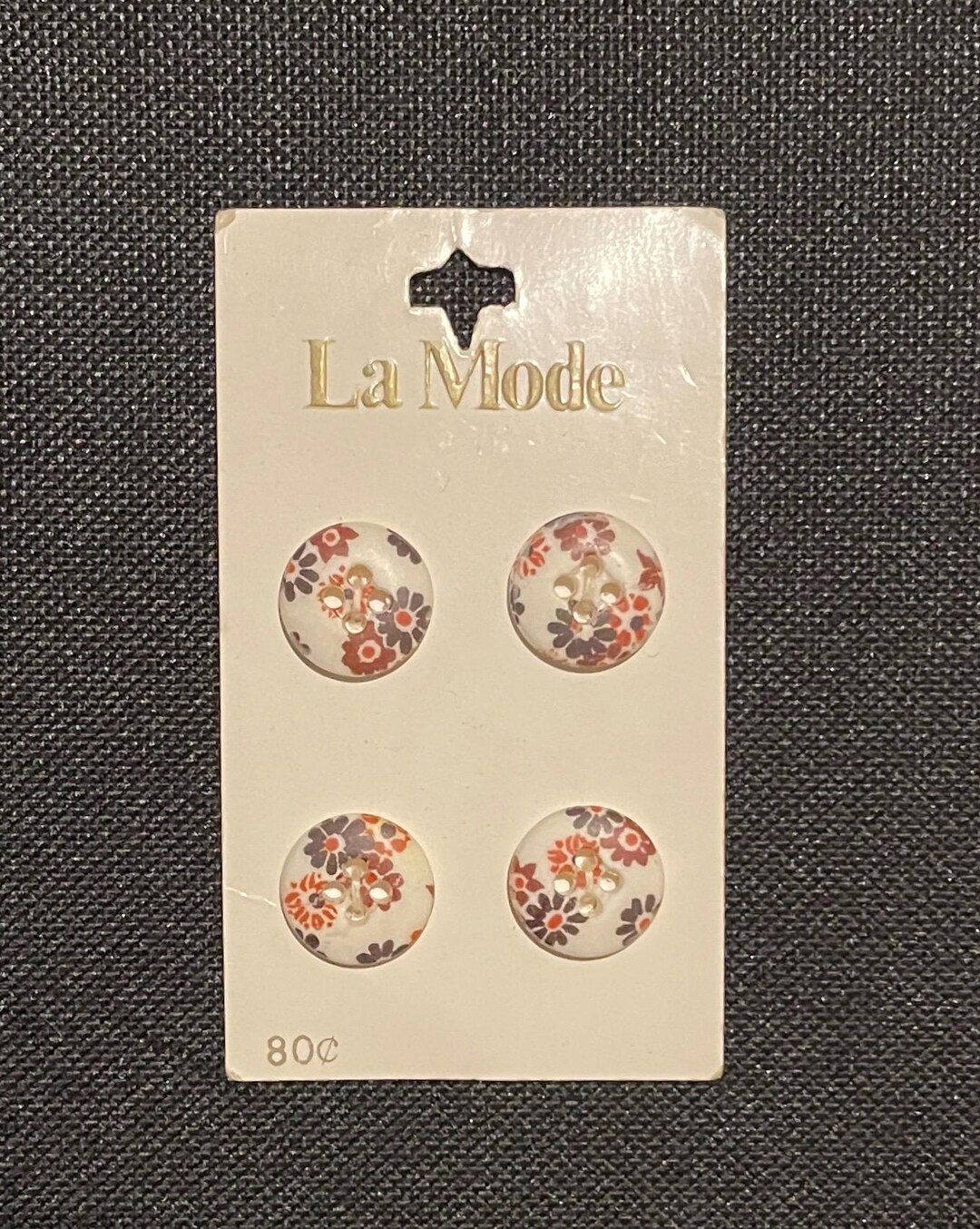 Vintage Calico Floral Buttons, La Mode - Etsy