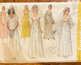 Vintage Simplicity Wedding Dress Pattern - Etsy