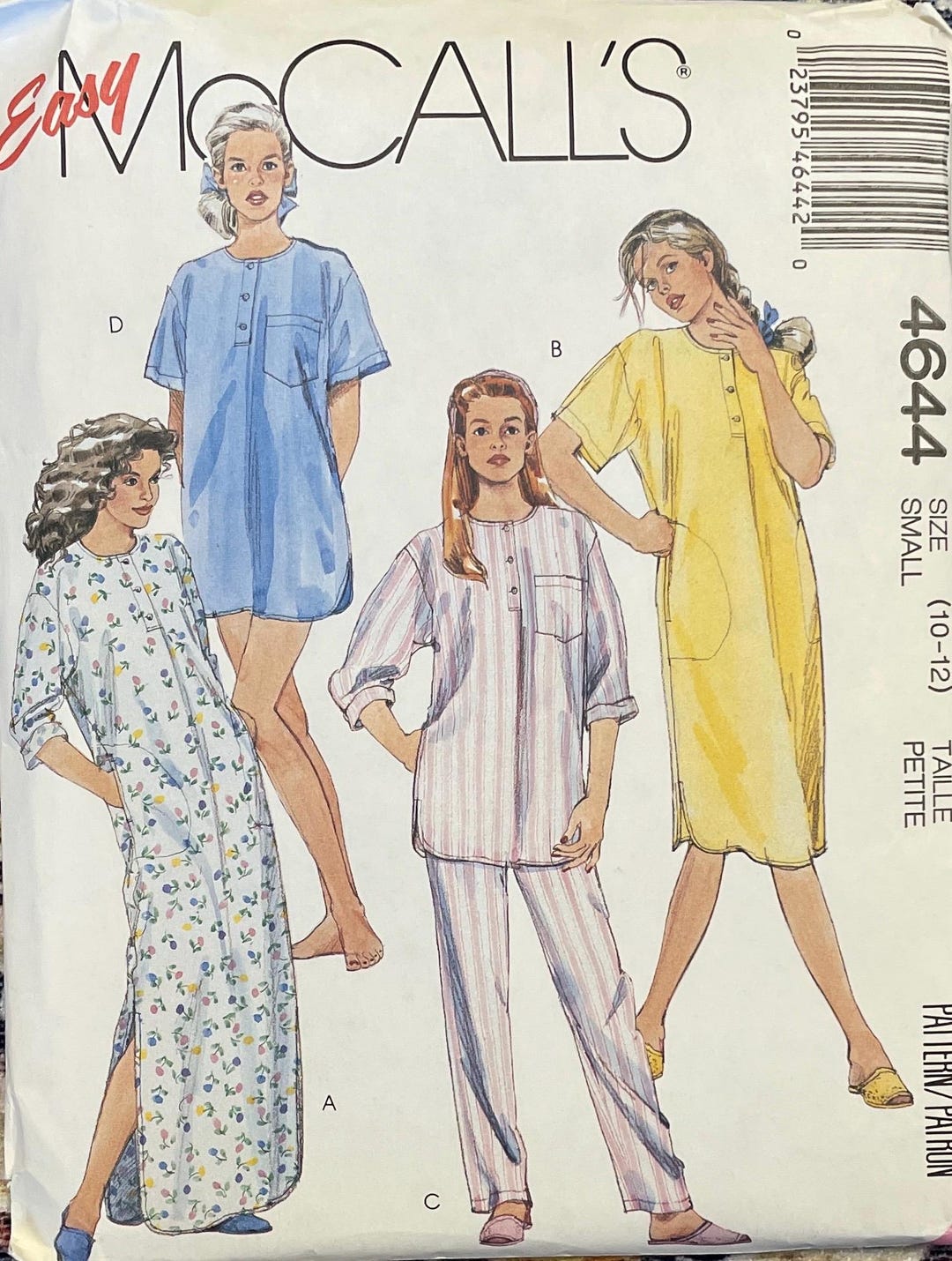 Vintage Misses Nightgown Pattern, Mccalls 4644, UNCUT - Etsy