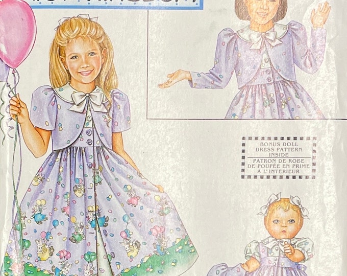 Daisy Kingdom Childs and Doll Dress Pattern, Girls, Simplicity 0637 ...