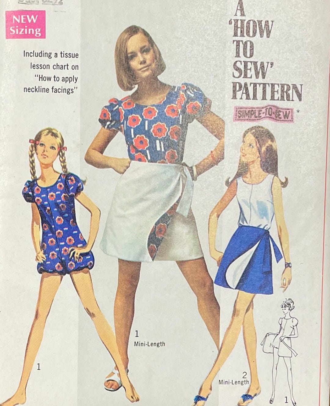 Vintage Mini Wrap Skirt Pattern, Easy, Simplicity 8063, UNCUT - Etsy