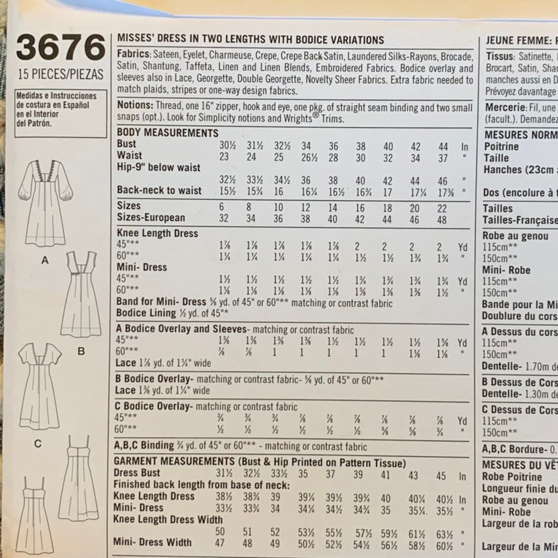 Sleeveless Dress Patten, Little Black Dress, Simplicity 3676, UNCUT - Etsy