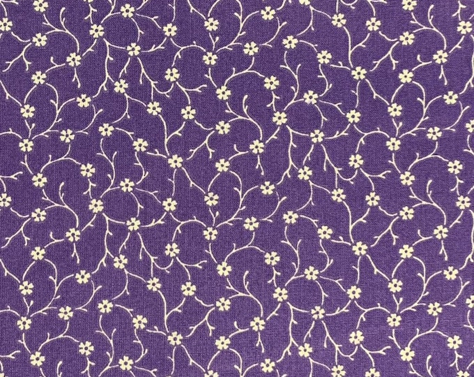 100% Cotton Purple Calico Fabric, Small Print Floral - Etsy.de