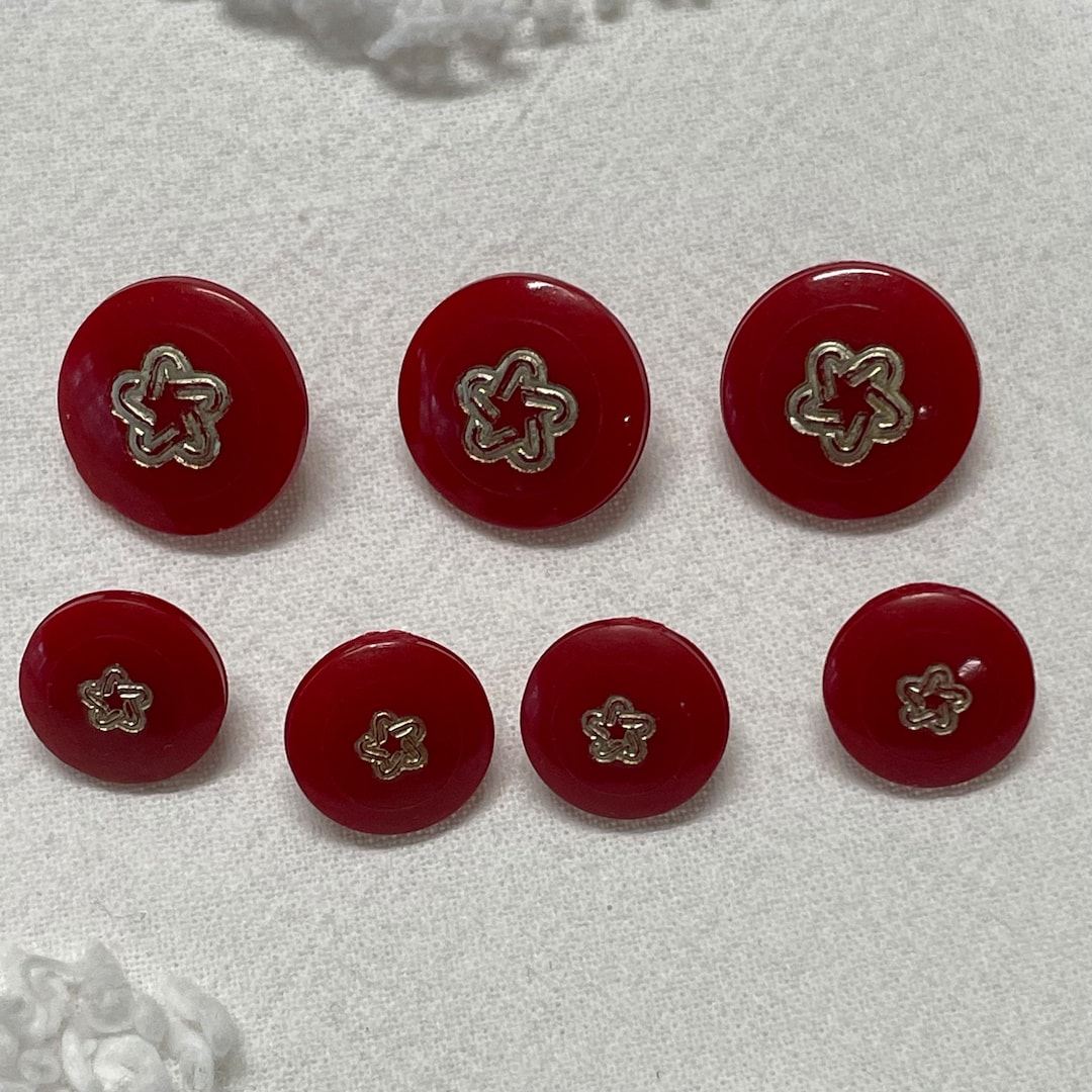 Vintage Red and Gold Star Loose Buttons - Etsy