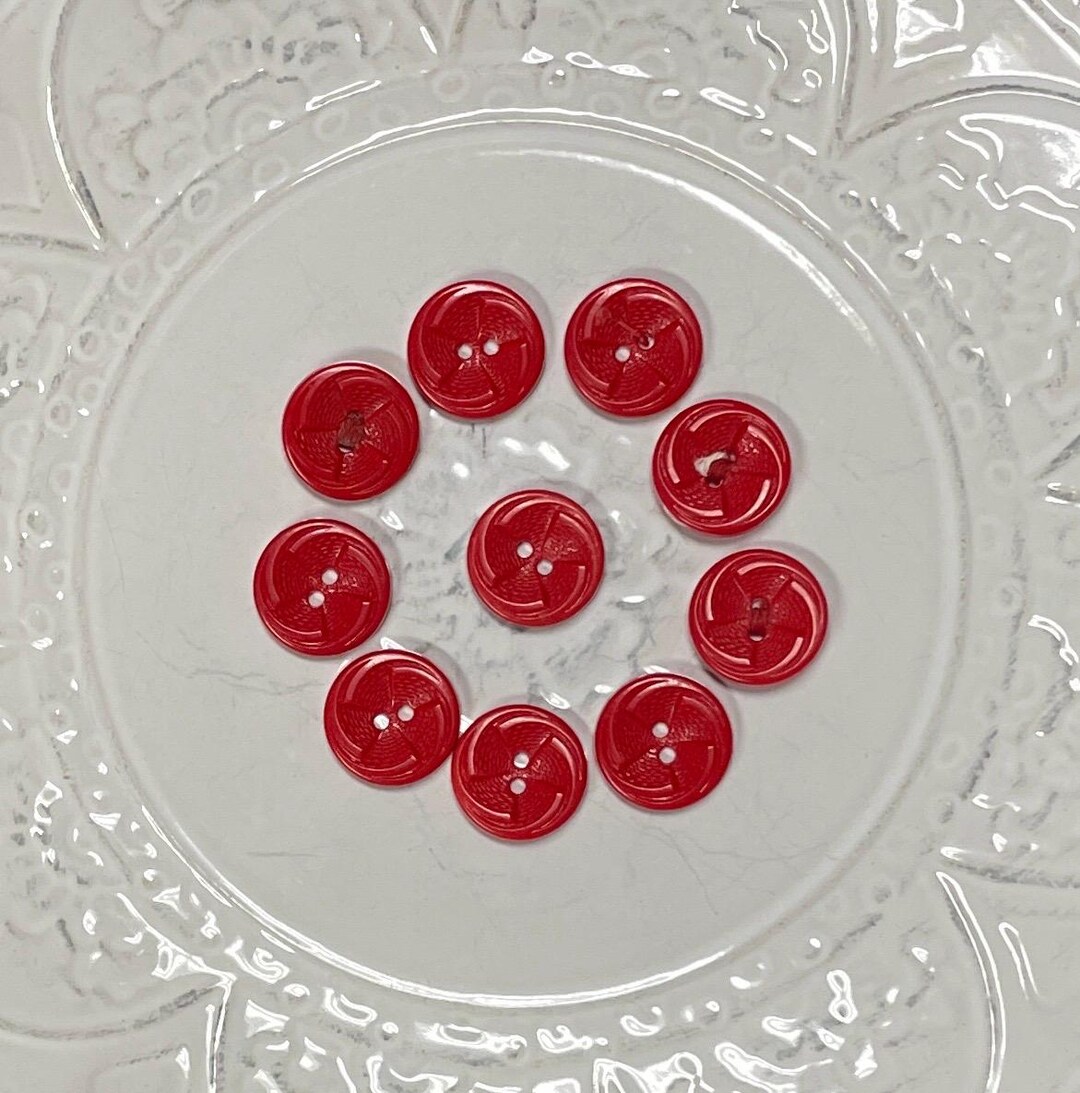 Vintage Red Loose Buttons - Etsy