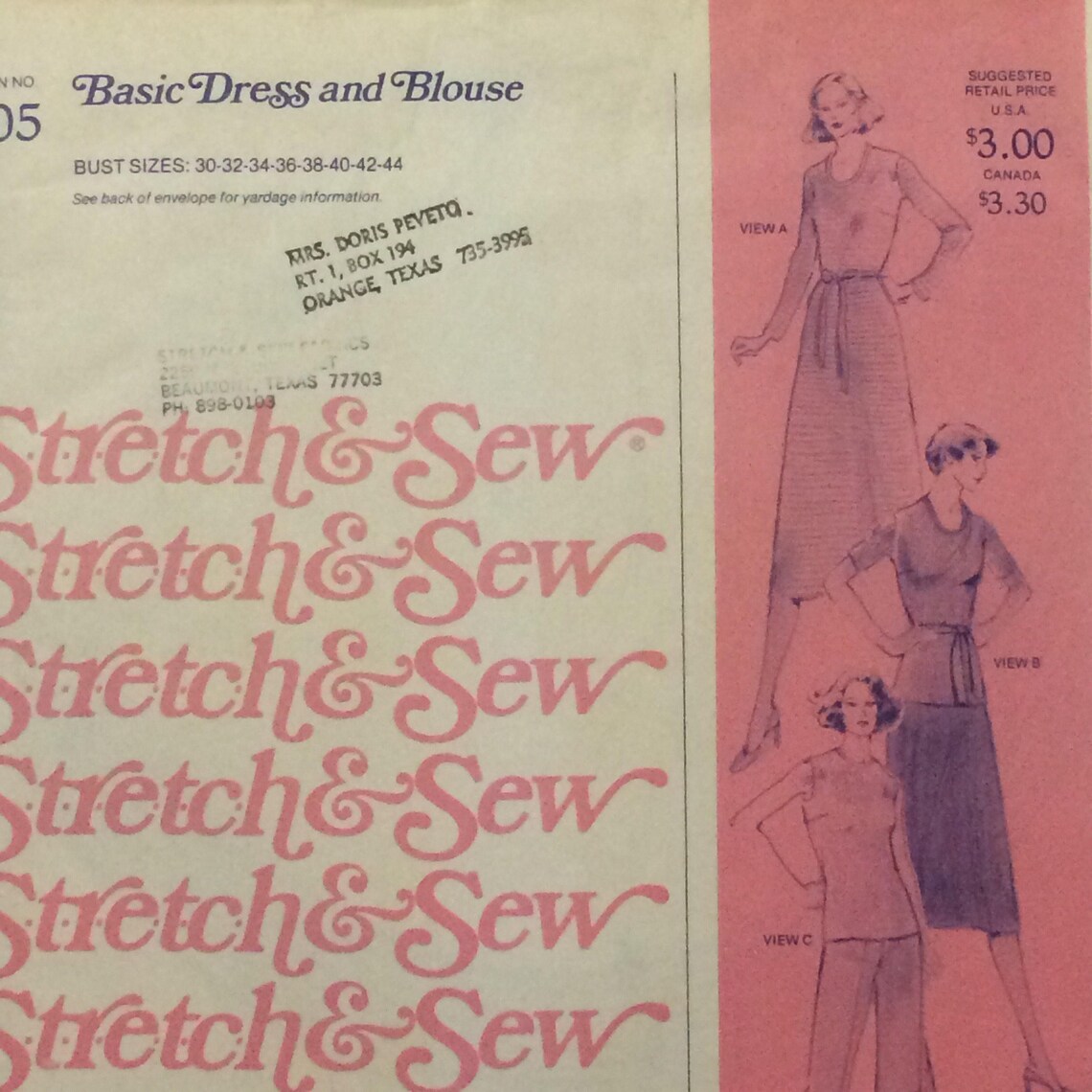 Vintage Stretch Knit Dress Pattern Stretch & Sew 1505 UNCUT | Etsy