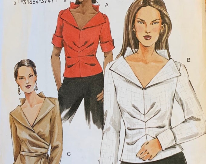 Easy Vogue Blouse Pattern, Close Fitting, Vogue 7826, Partially Cut - Etsy