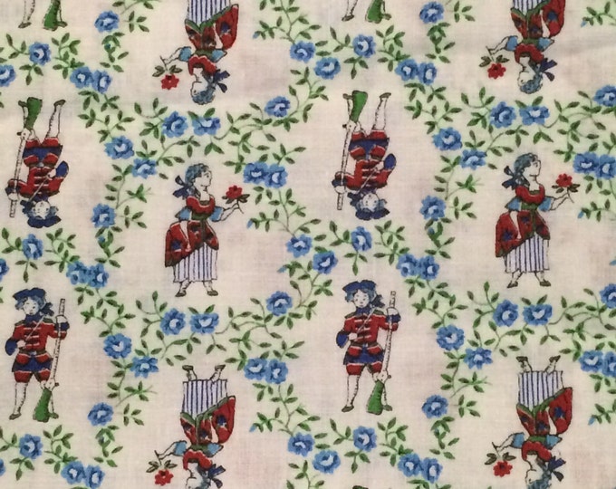 Cotton Fabric / Colonial Fabric / Patriotic Fabric / Historical Fabric ...