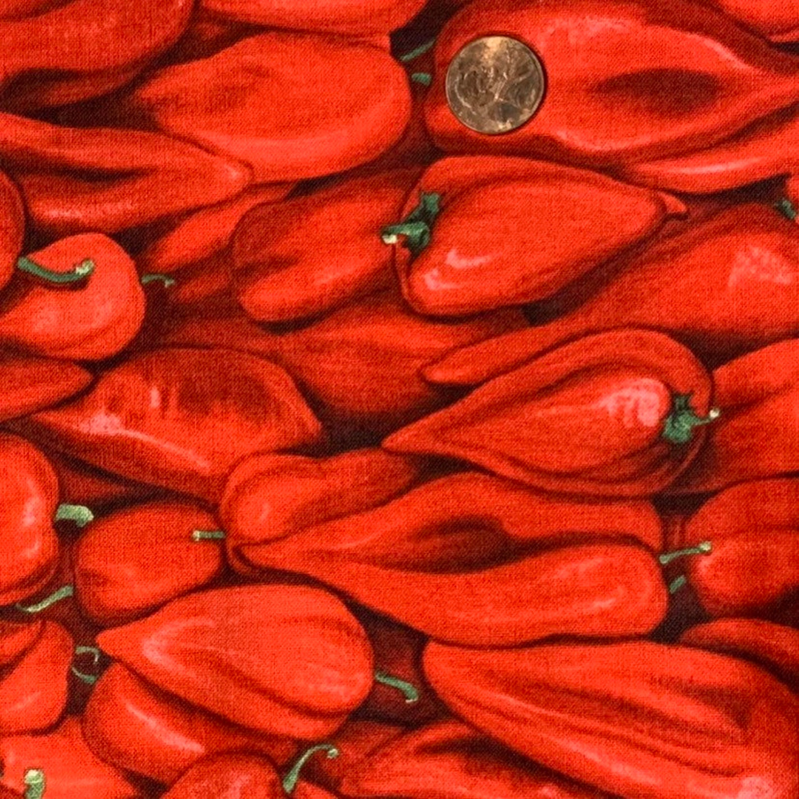 100% Cotton Red Pepper Fabric Vegetable Farmers Market - Etsy