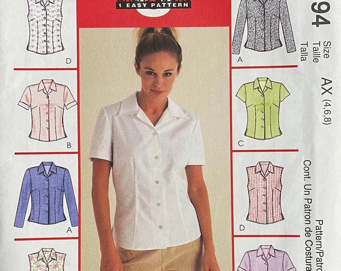 Easy Button Front Top Pattern, Mccalls 2094, UNCUT - Etsy