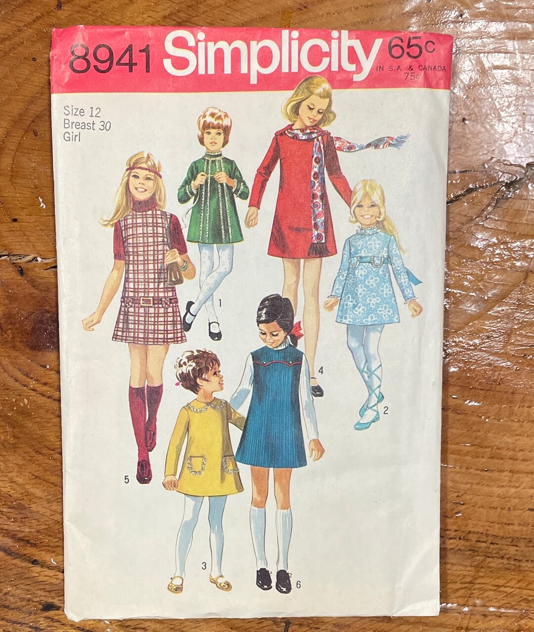 Vintage Girls Jumper and Dress Pattern, Simplicity 8941, UNCUT - Etsy