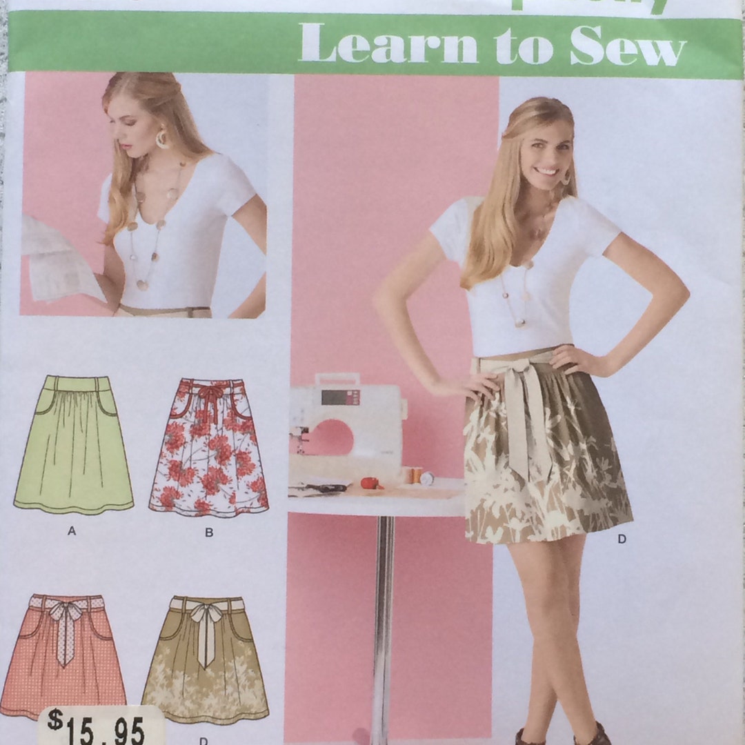 Learn to Sew Skirt Pattern, Easy, Simplicity 2226, Partially Cut - Etsy