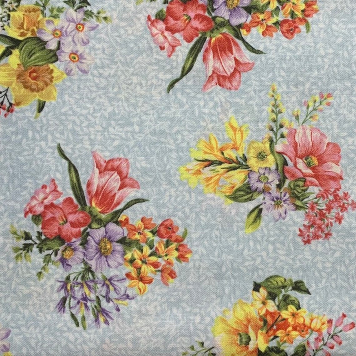 100% Cotton Wildflowers Floral Fabric Pastel Wildflower | Etsy