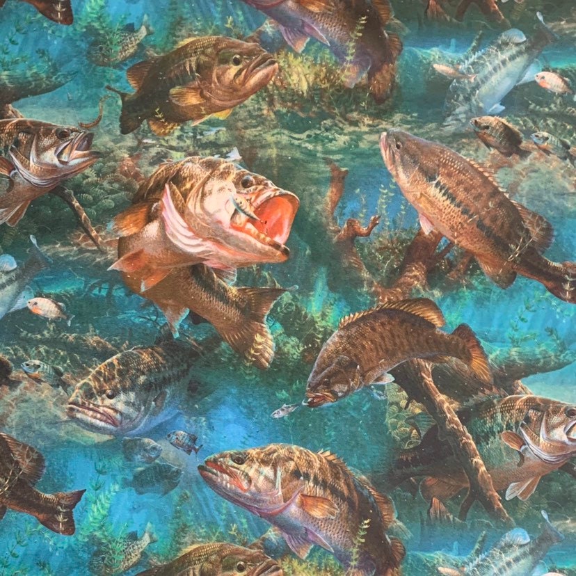 100% Cotton Fish Fabric Digital Print - Etsy