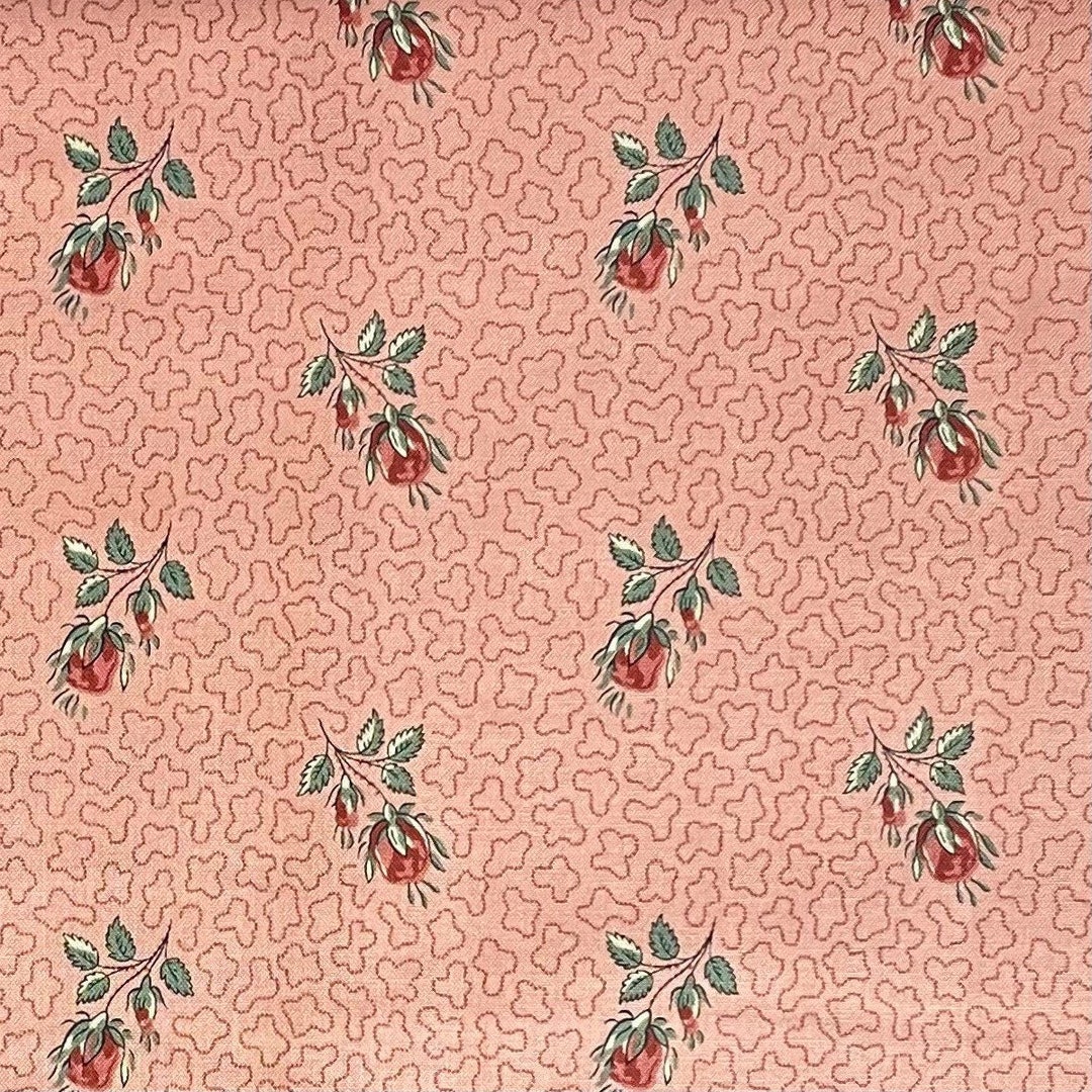 Salmon Calico Fabric, Floral, Andover Fabrics, Di Ford Hall, Anne ...