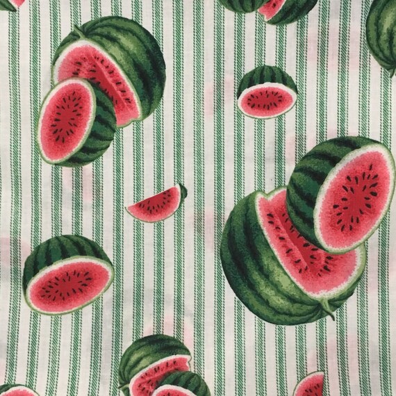 Vintage Watermelon Cotton Fabric Wamsutta OTC - Etsy